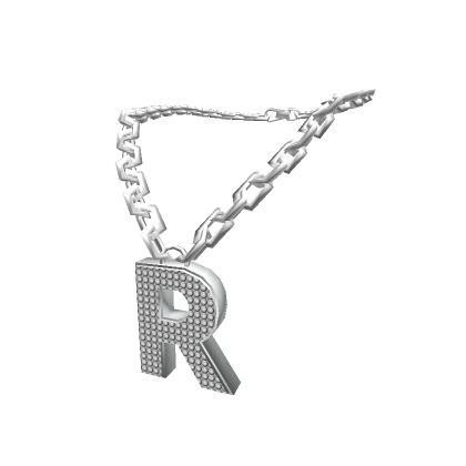 Silver Letter "R" Chain 3.0 woman Initial Necklace | Roblox Item ...