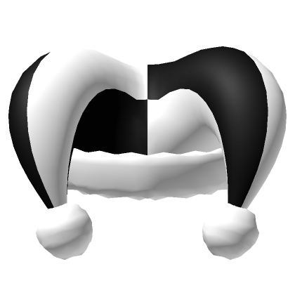Christmas Jester Hat Black and White | Roblox Item - Rolimon's
