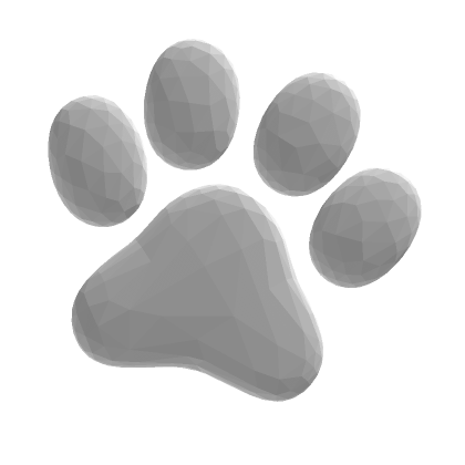 white kawaii paw face sticker 🐾 | Roblox Item - Rolimon's