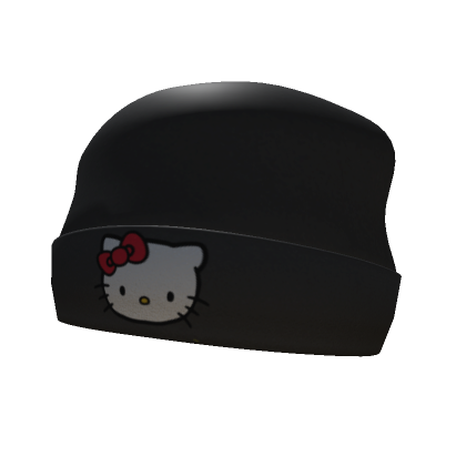Cute black Hello Kitty Beanie | Roblox Item - Rolimon's