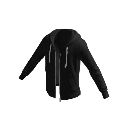 Zip Hoodie - Black - Roblox