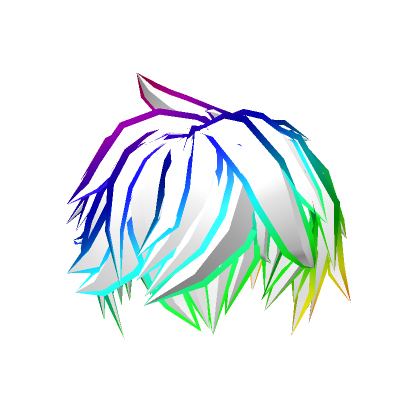 Rainbow Messy White Hair 0.1 | Roblox Item - Rolimon's