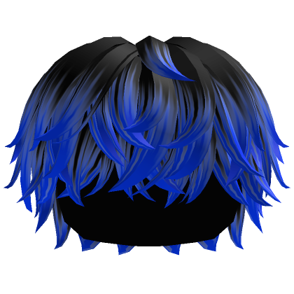 Black to Blue Messy Cool Boy Anime Hair | Roblox Item - Rolimon's