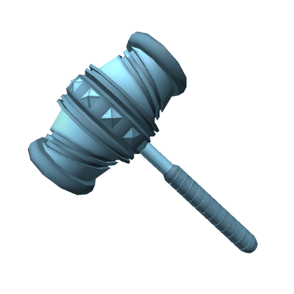 XL Light Blue Windforce Banhammer (back) | Roblox Item - Rolimon's