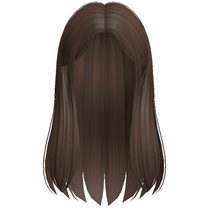 Soft Long Straight Hime Hair (Brown) | Roblox Item - Rolimon's