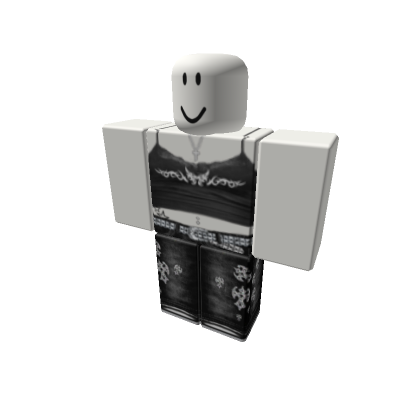 black y2k cyber tank top emo grunge da hood evade - Roblox