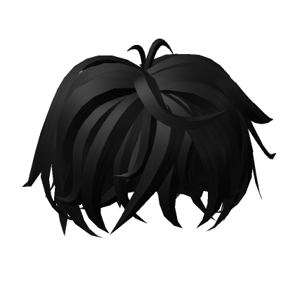 Messy Fluffy Edgar Stylish [Black] | Roblox Item - Rolimon's