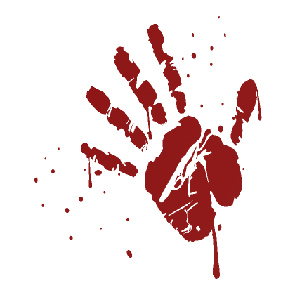 Impresión de la mano de Halloween - Rojo oscuro - Roblox