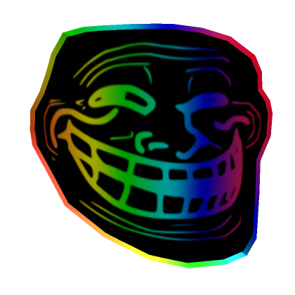 Cartoony Rainbow Trollface Mask | Roblox Item - Rolimon's