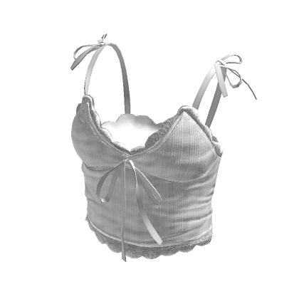 Chemise blanche en dentelle à archet chic - Roblox