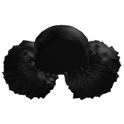 Fluffy Low Twin Buns in Black | Roblox Item - Rolimon's