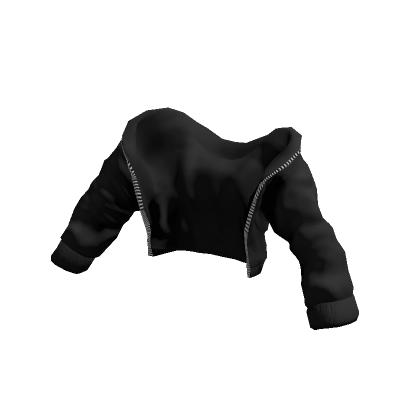 Hoodie de ombros preto grande porte - Roblox
