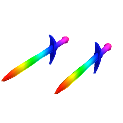 XL Holdable Dual Rainbow Swords | Roblox Item - Rolimon's