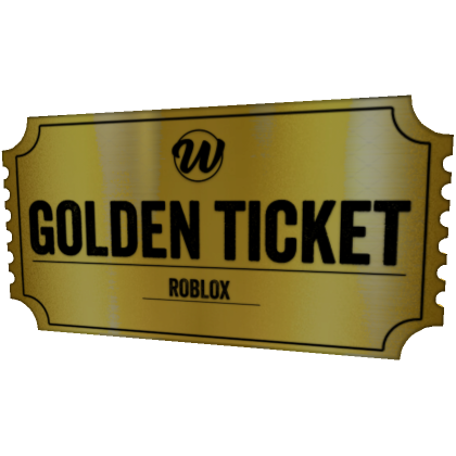 Golden Ticket Chocolate Factory | Roblox Item - Rolimon's