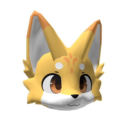 Happy Yellow Kemono Fox (Colored Eyes) | Roblox Item - Rolimon's
