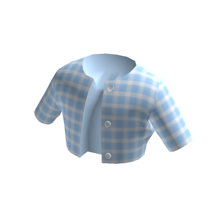 Open Cropped Shirt - Blue | Roblox Item - Rolimon's