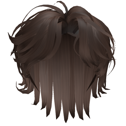 Messy Anime Middle Part Hair Brown | Roblox Item - Rolimon's