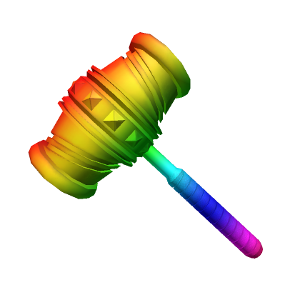 XL Rainbow Banhammer (back) | Roblox Item - Rolimon's