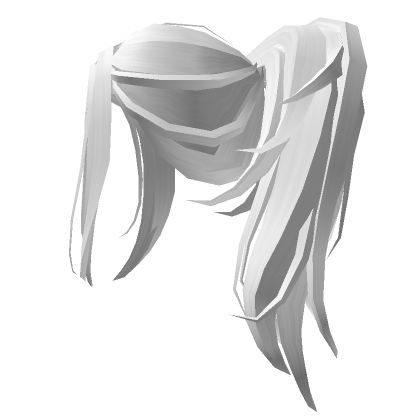 Bangs Sassy Enderezado Alto Pony Largo Plata - Roblox