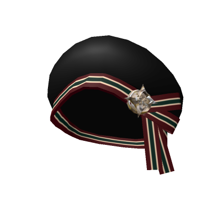 Black Winter Ribbon Beret | Roblox Item - Rolimon's