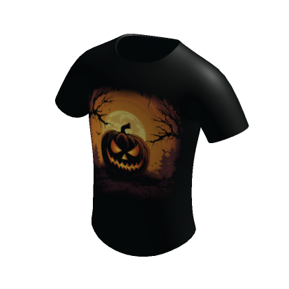 Dark & Spooky Awesome Halloween Pumpkin T-Shirt | Roblox Item - Rolimon's