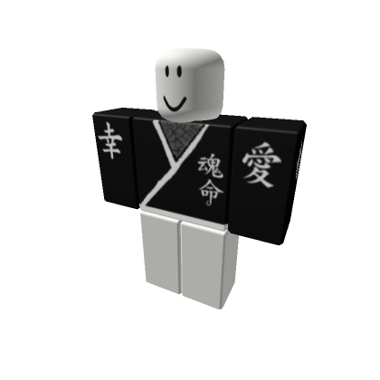 Classic Black White Vest Boy Ninja Samurai - Roblox
