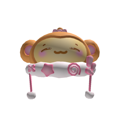Kawaii Happy Monkey Fluff Hat | Roblox Item - Rolimon's