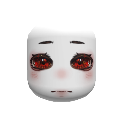 Red Fairy Eyes Face Mask in White | Roblox Item - Rolimon's