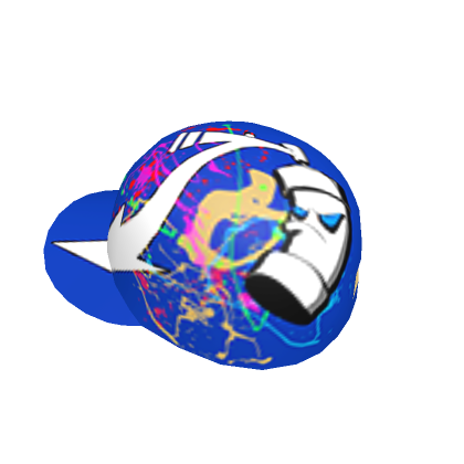 Blue Graffiti Backwards Cap | Roblox Item - Rolimon's