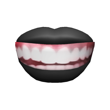 Crazy Meme Lips with Teeth - Black | Roblox Item - Rolimon's