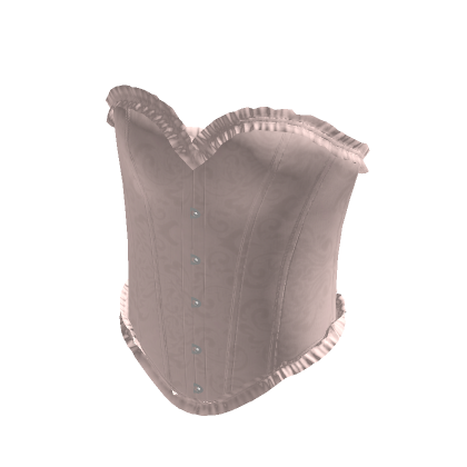 Blush pink ruffle lace corset top in silk - DRESSX | Roblox Item ...