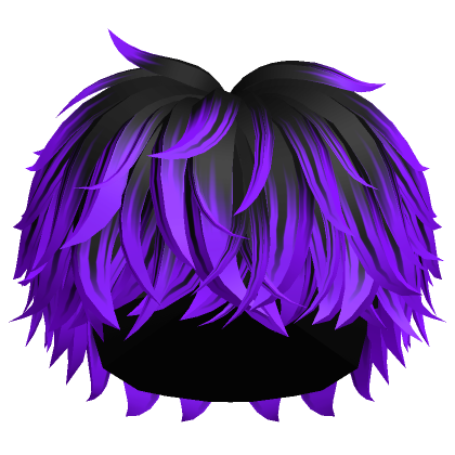 Cabelo Fluffy Messy Cool Boy (Preto a Roxo) - Roblox