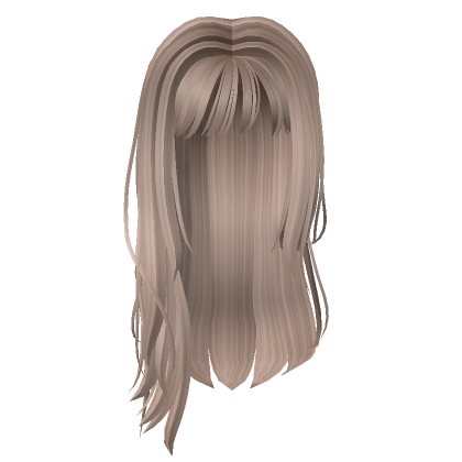 Messy Long Straight Platinum Hair w/ Bangs | Roblox Item - Rolimon's