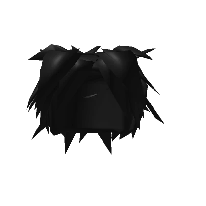 Black Messy Scene Hair | Roblox Item - Rolimon's