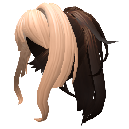 Chic Popstar Hair w/ Ponytail - Blonde & Brown | Roblox Item - Rolimon's