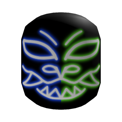 Neon Demon Mask (Blue & Green) | Roblox Item - Rolimon's